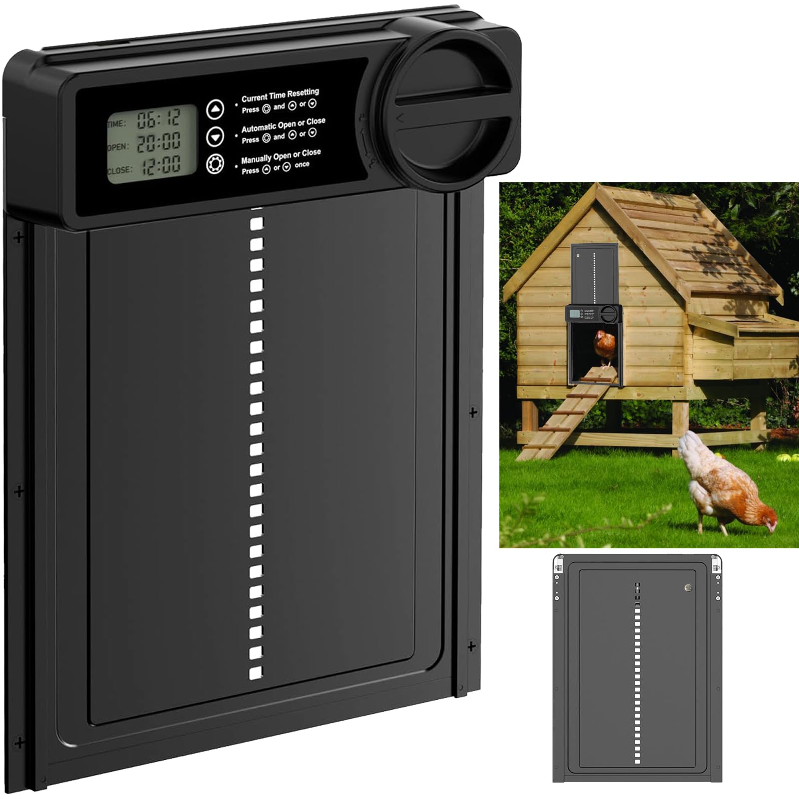 Automatic Chicken Coop Door Battery Powered Automatic Chicken Door with ...