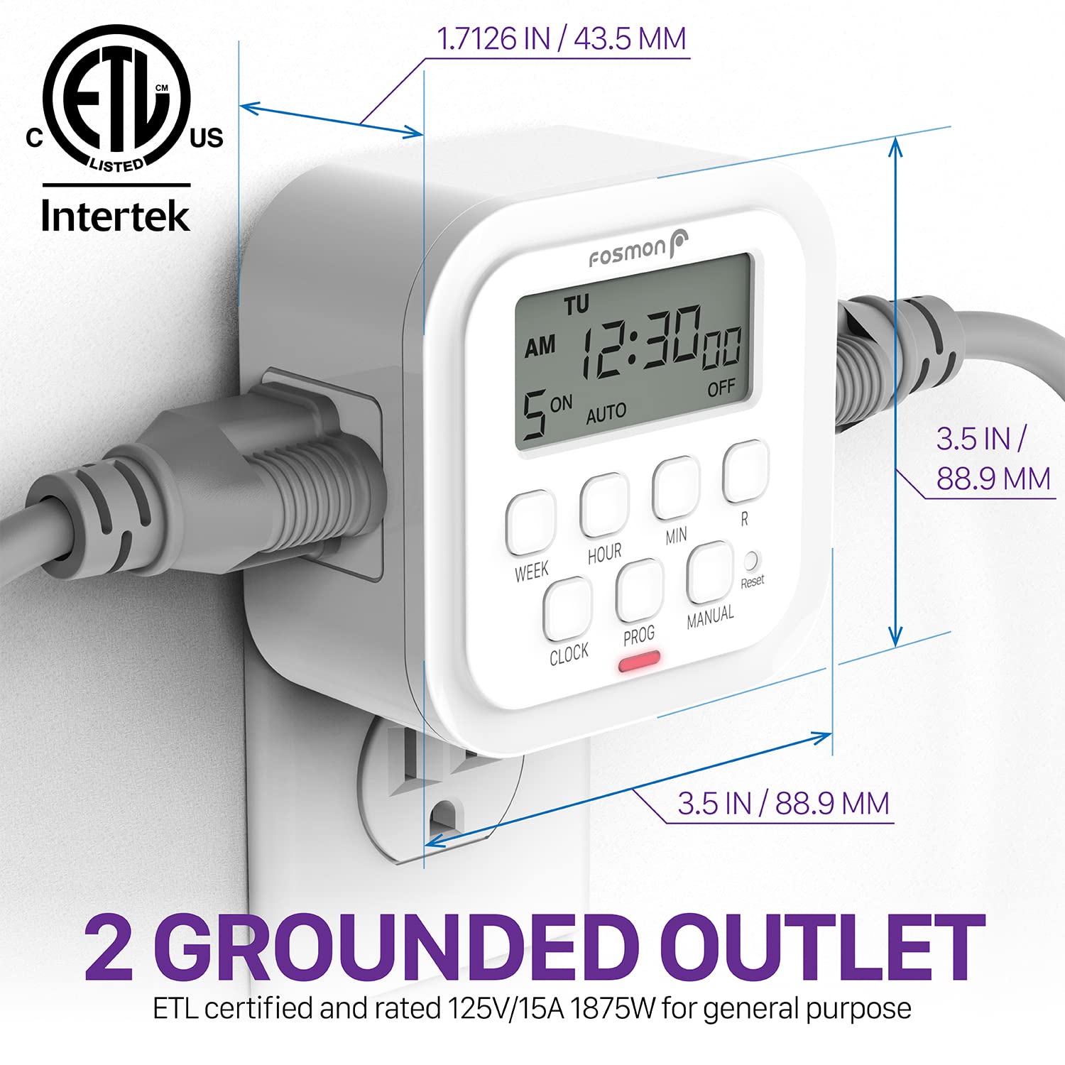 Mua Fosmon 7 Day Digital Timers for Electrical Outlets, Indoor Plug-in ...