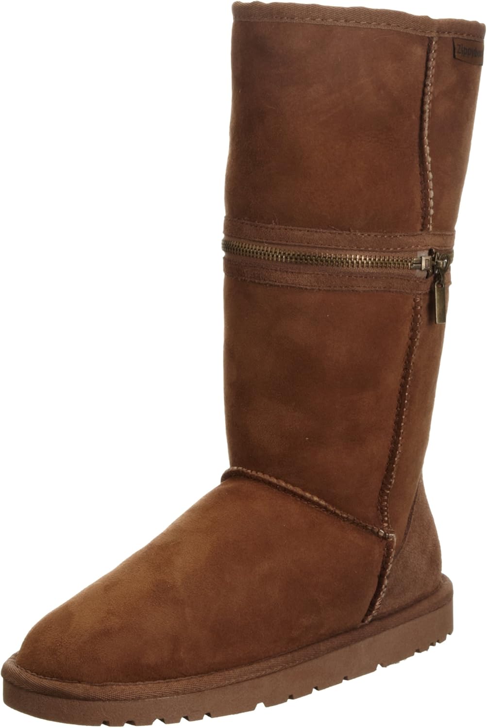 Redfoot Women's Zippyboot Chestnut Pull On Boot B08-04162-03L 3 UK ...