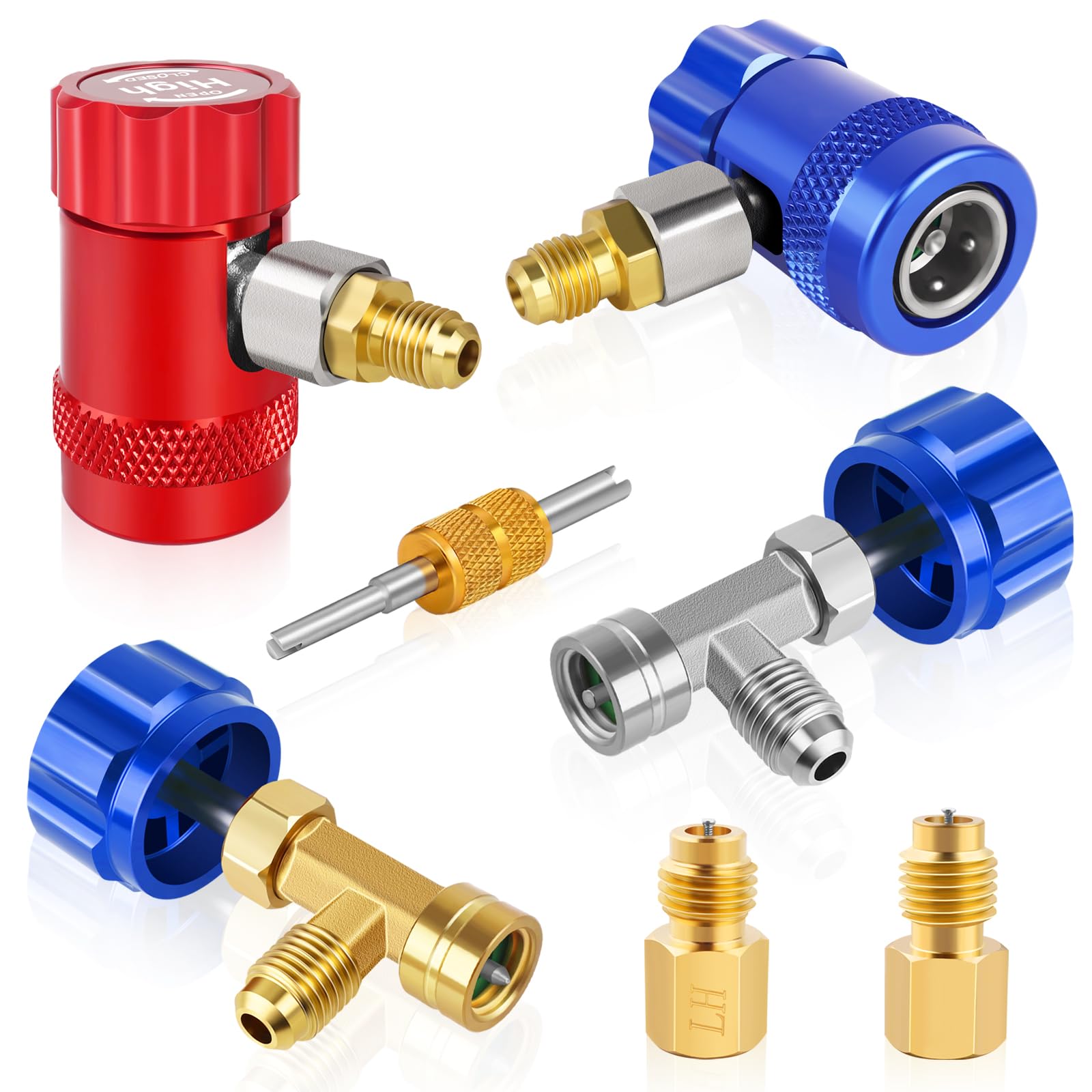 Boltigen R1234yf Adapter Kit, R1234yf Quick Couplers Set, Adjustable ...