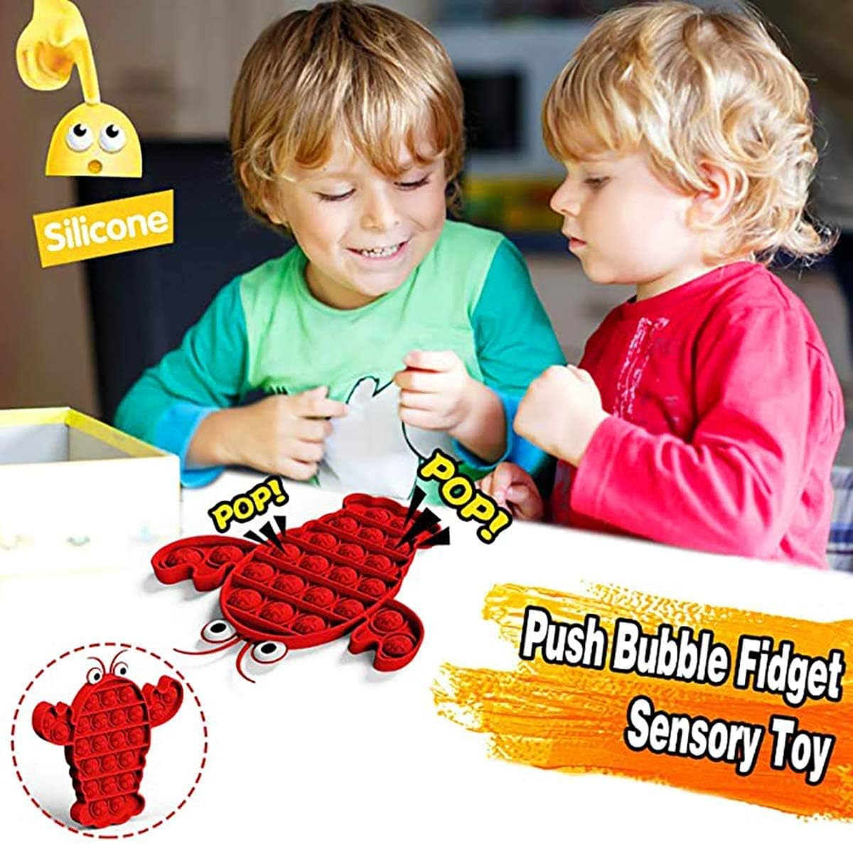 Push pop Bubble Sensory Fidget Toy, Autism Special Needs Stress ...