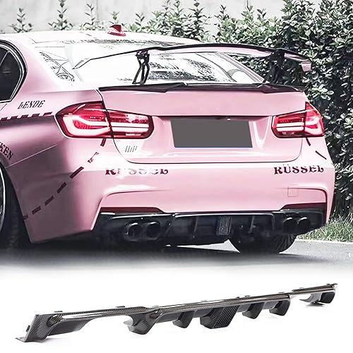 MCARCAR KIT Carbon Fiber Rear Diffuser Fits for BMW 3 Series F30 M Sport 2012-2018 320i 325i ...