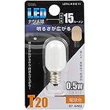 Amazon | ELPA エルパ LEDナツメ形E12 電球色 屋内用 省エネタイプ LDT1L-G-E12-G101 | ELPA | ホーム＆キッチン 通販
