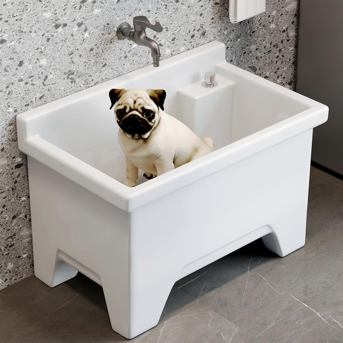 Ceramic Floor Mop Sink Mop Service Basin, Free Standing Slop Sink ...