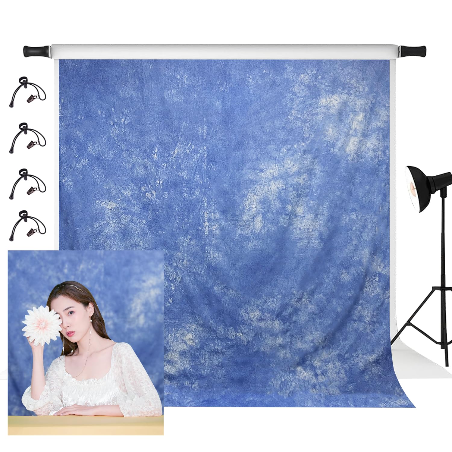 KUKUSOUL 10x10ft Light Blue Abstract Backdrops Portrait Professional ...