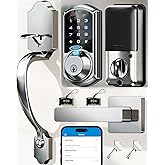 Veise Fingerprint Door Lock Set, Keyless Entry Door Lock, Front Handle ...