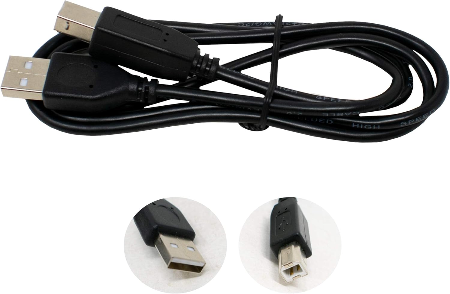 1M Printer Cable High Speed, USB (A-B) for HP Deskjet 2540 1510 1010 ...