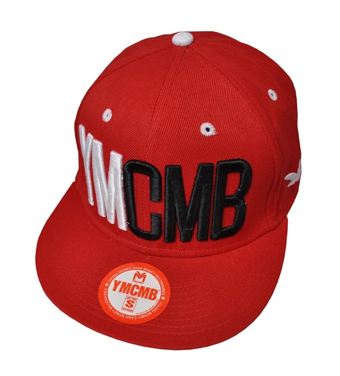 YMCMB - Young Money Cash Money Billionaires Flat Peak RED Snapback Cap ...