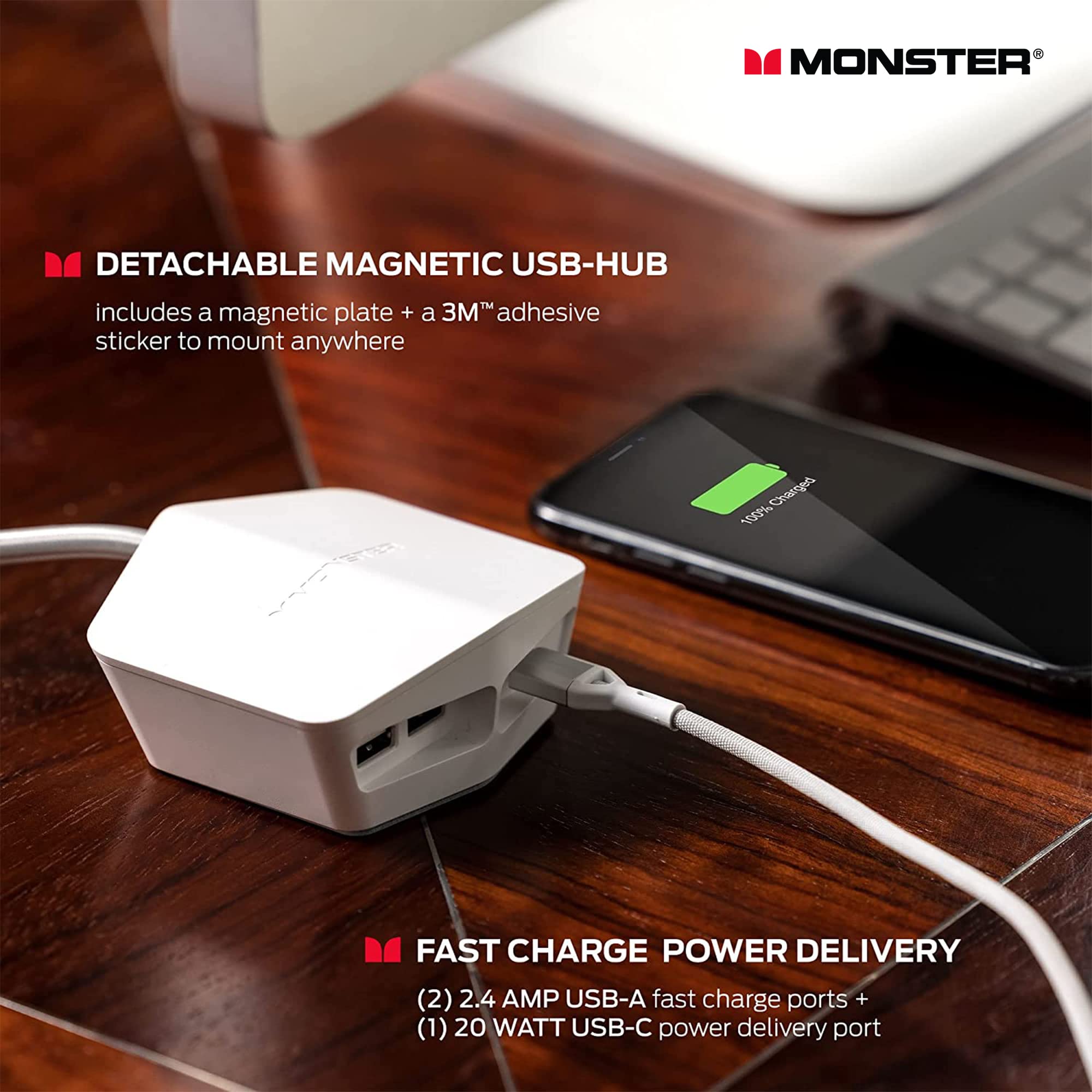 Mua Monster Power Center Vertex XL Surge Protector with Detachable USB ...