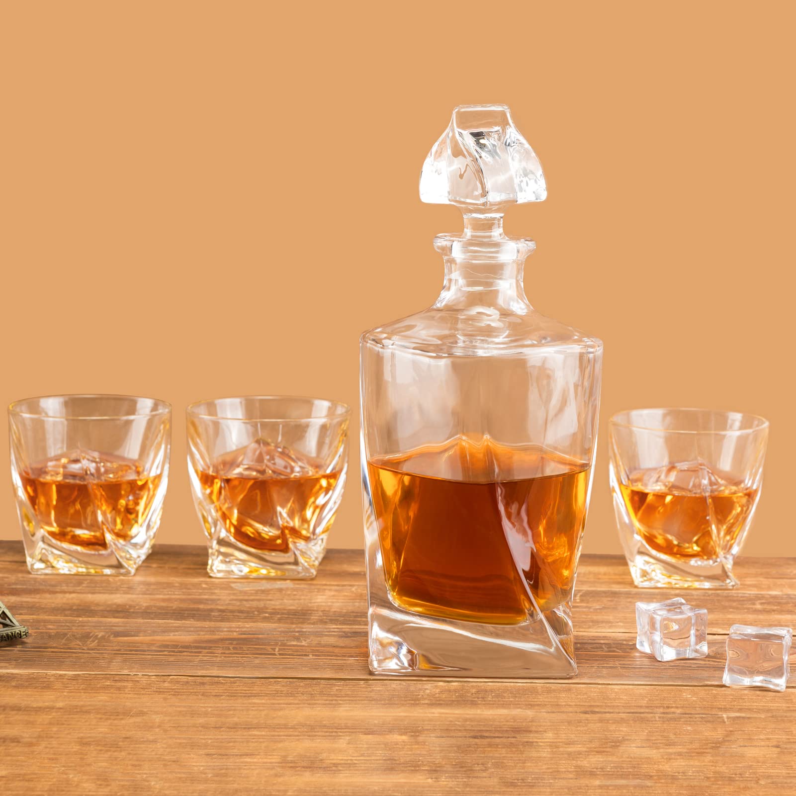 Mua Crystal Whiskey Decanter Set 7-Piece, Premium Alcohol Decanter with ...