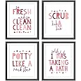 Amazon.com: So Fresh and Clean Colorful Bathroom Art Poster Prints for ...