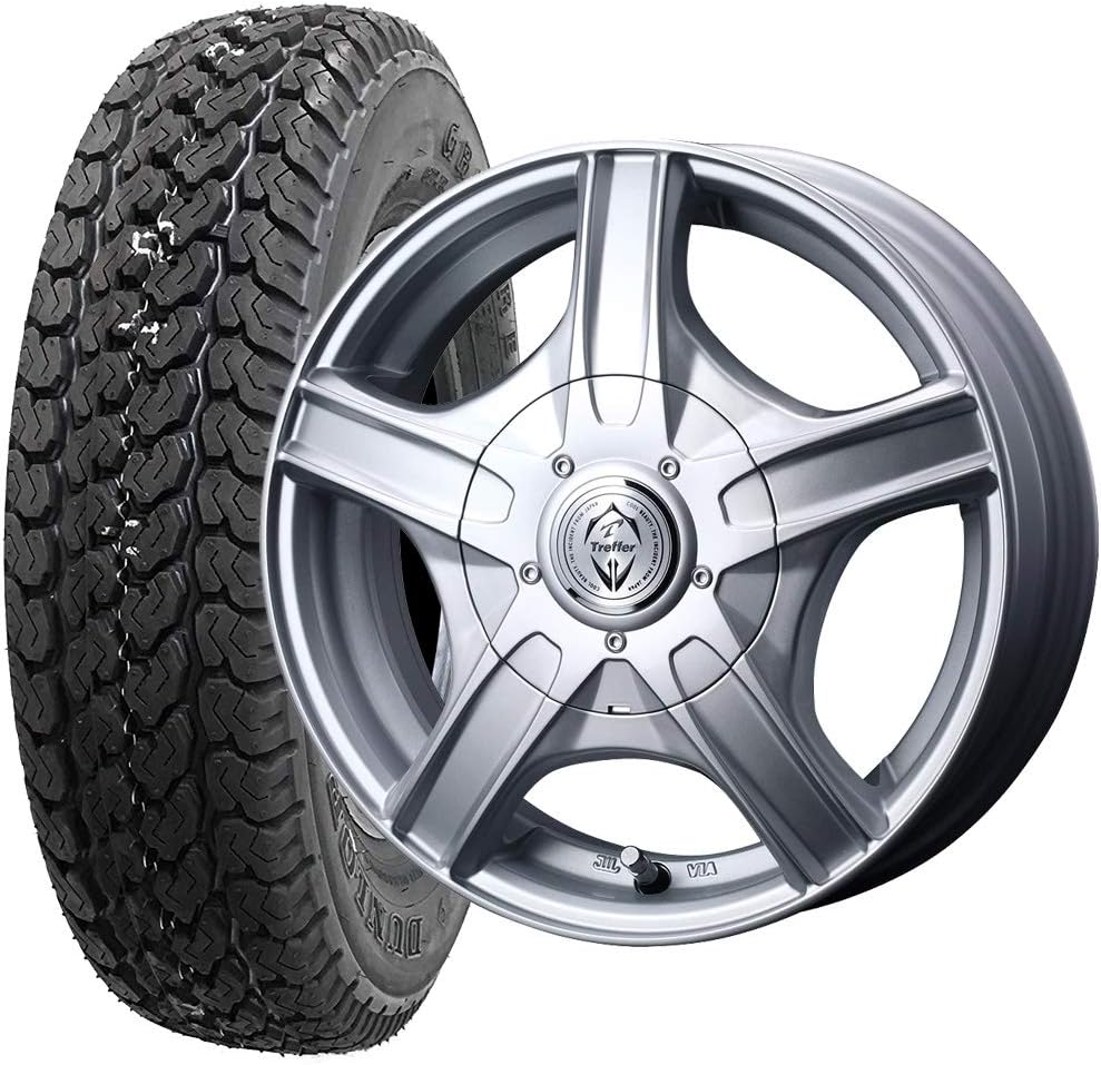 Amazon | ダンロップ (タイヤ) グラントレック TG4 145R12 6PR (ホイール) トレファー MH 12×4.0 PCD100/4H +42 JWL-T カラー: シルバー ...
