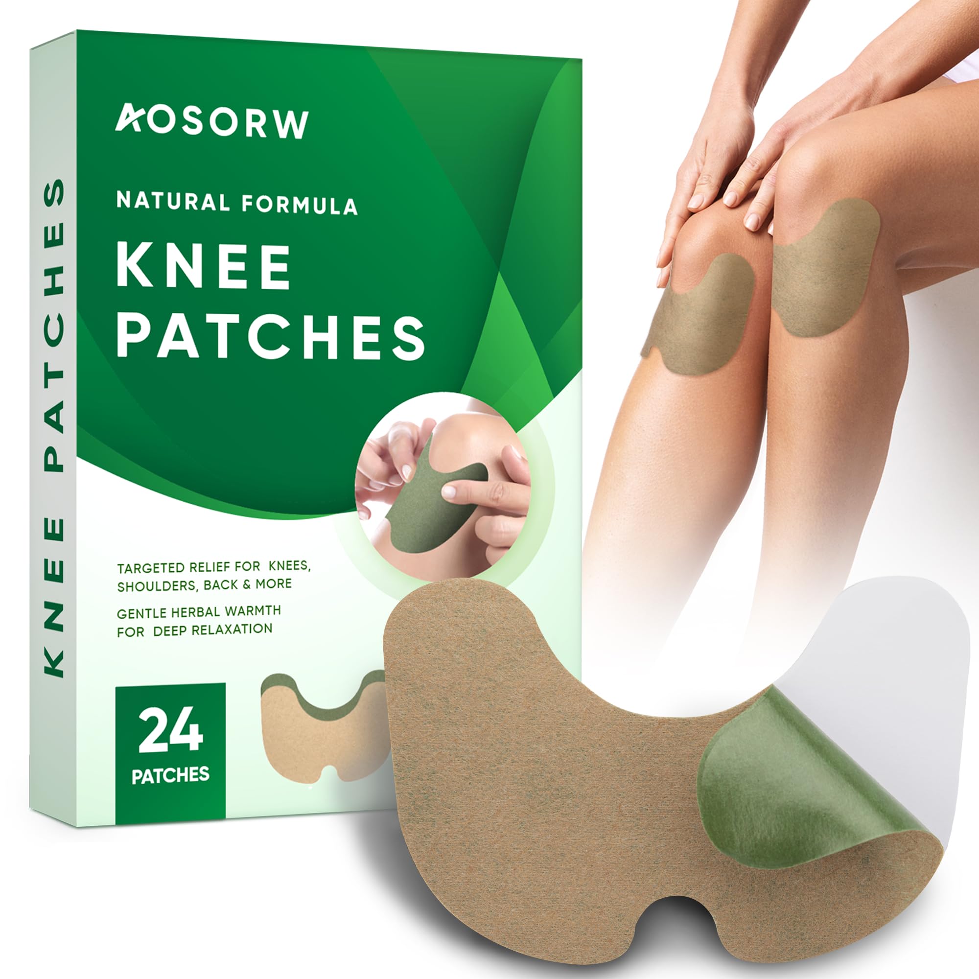 Mua AOSORW Knee Relief Heat Patches: 24 Count Natural Herbal Wormwood ...