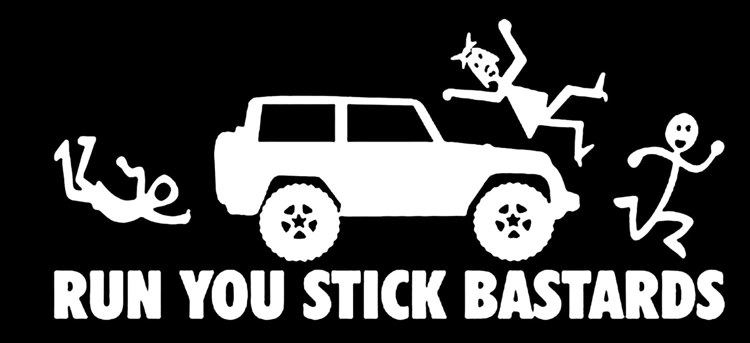 Amazon.com: Stickers- Stick Figure Family sticker for Jeep Decal Run ...
