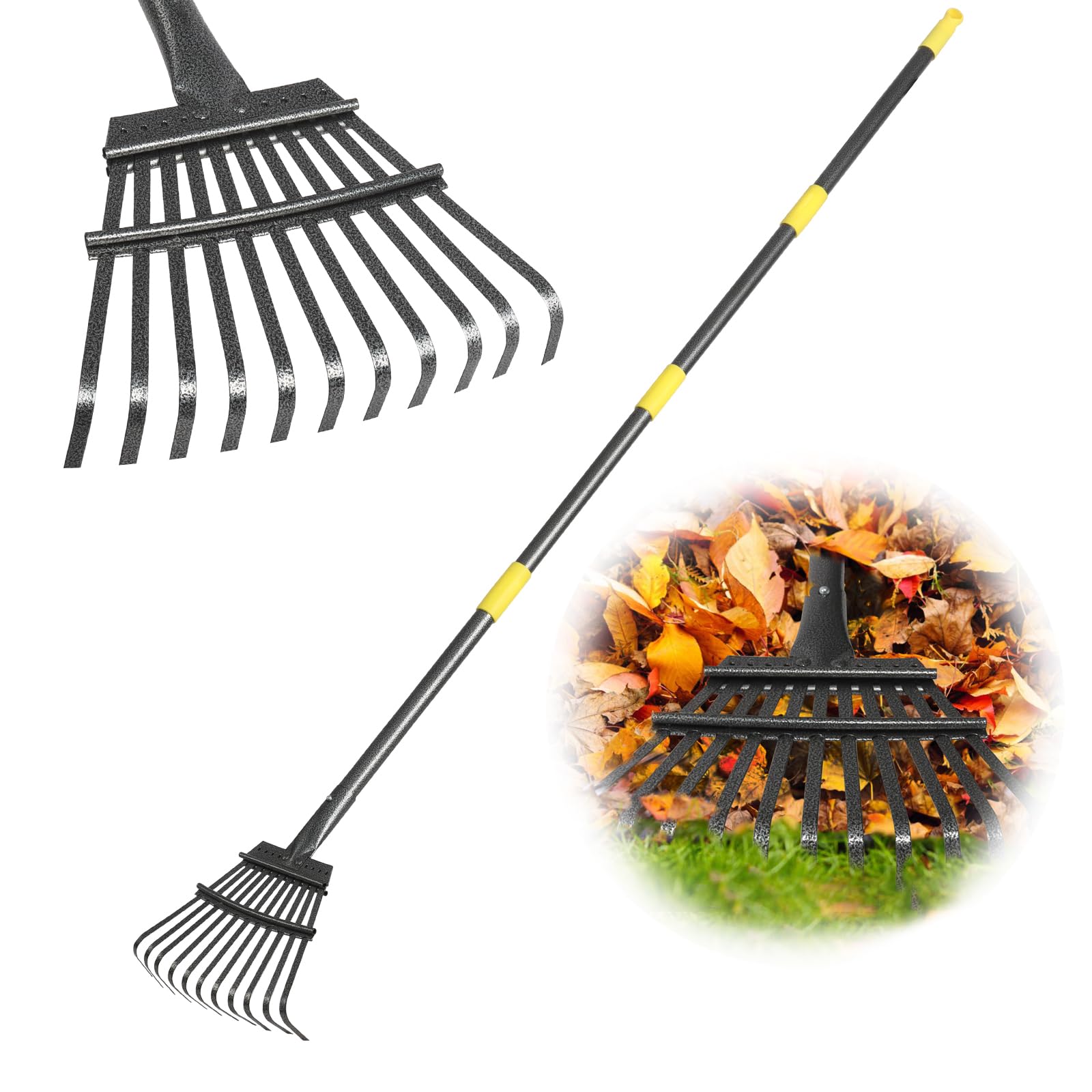 Mua Rake, Garden Leaf Rakes for Lawns Gardening, Small Metal Rake Tool ...