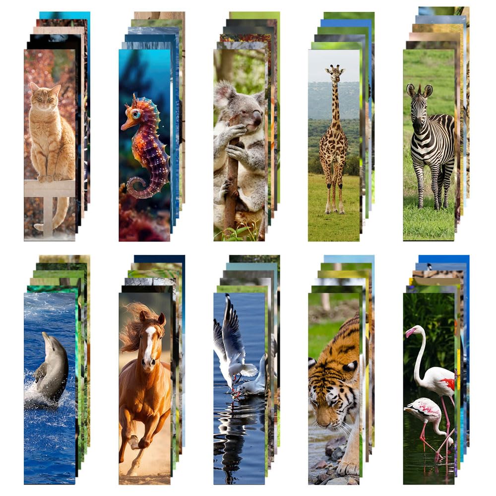 Mua 300pcs Animal Bulk Bookmarks for Kids Classroom 60 Designs Cool ...