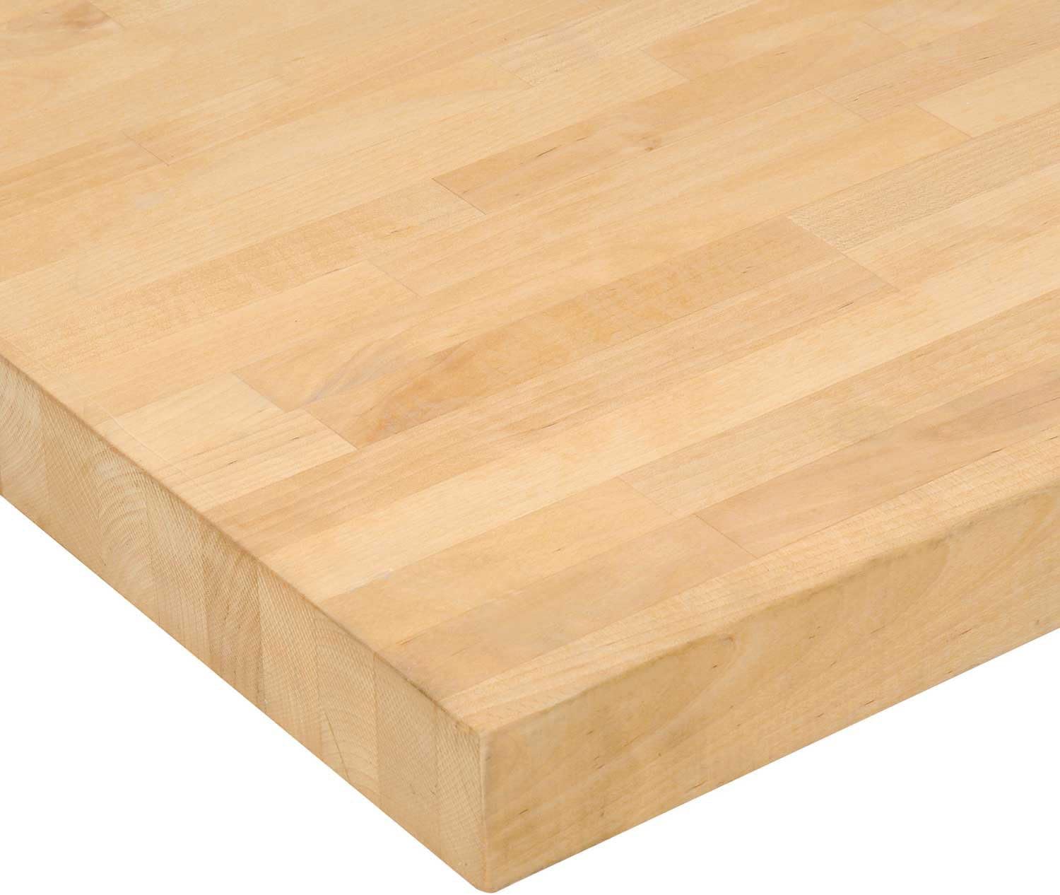 Workbench Top - Maple Butcher Block Square Edge, 72" W X 36" D X 1-3/4 ...