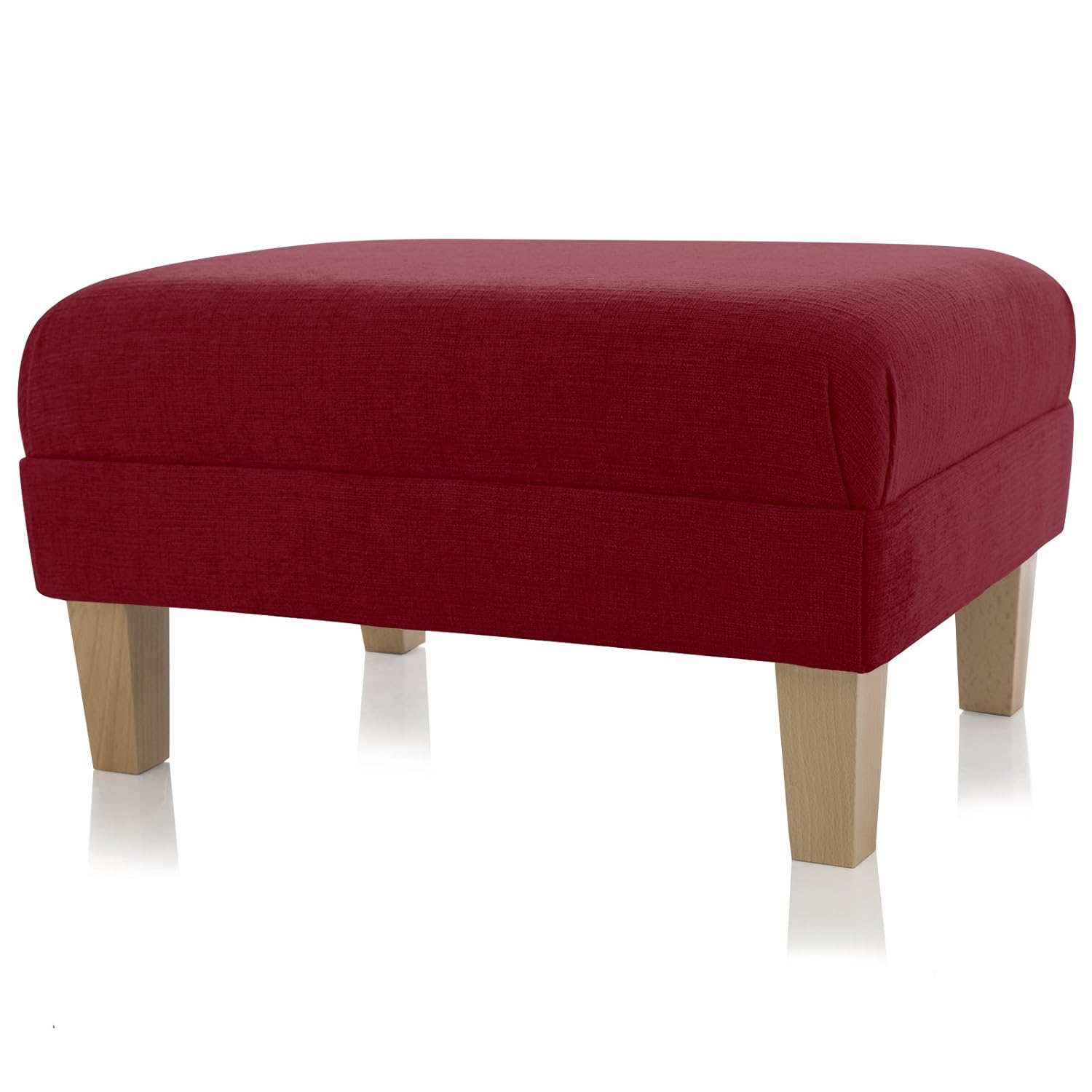 Vale Footstools Rectangular Footstool, Chenille Fabric Footrest With ...