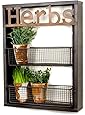 Amazon.com: Industrial Metal Country Herbs Wall Shelf Planter Holder ...