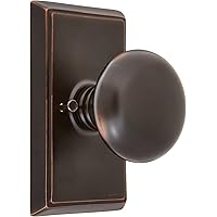 Providence Door Set with Round Brass Knobs Privacy in Oil Rubbed Bronze. Doorsets. - Doorknobs ...