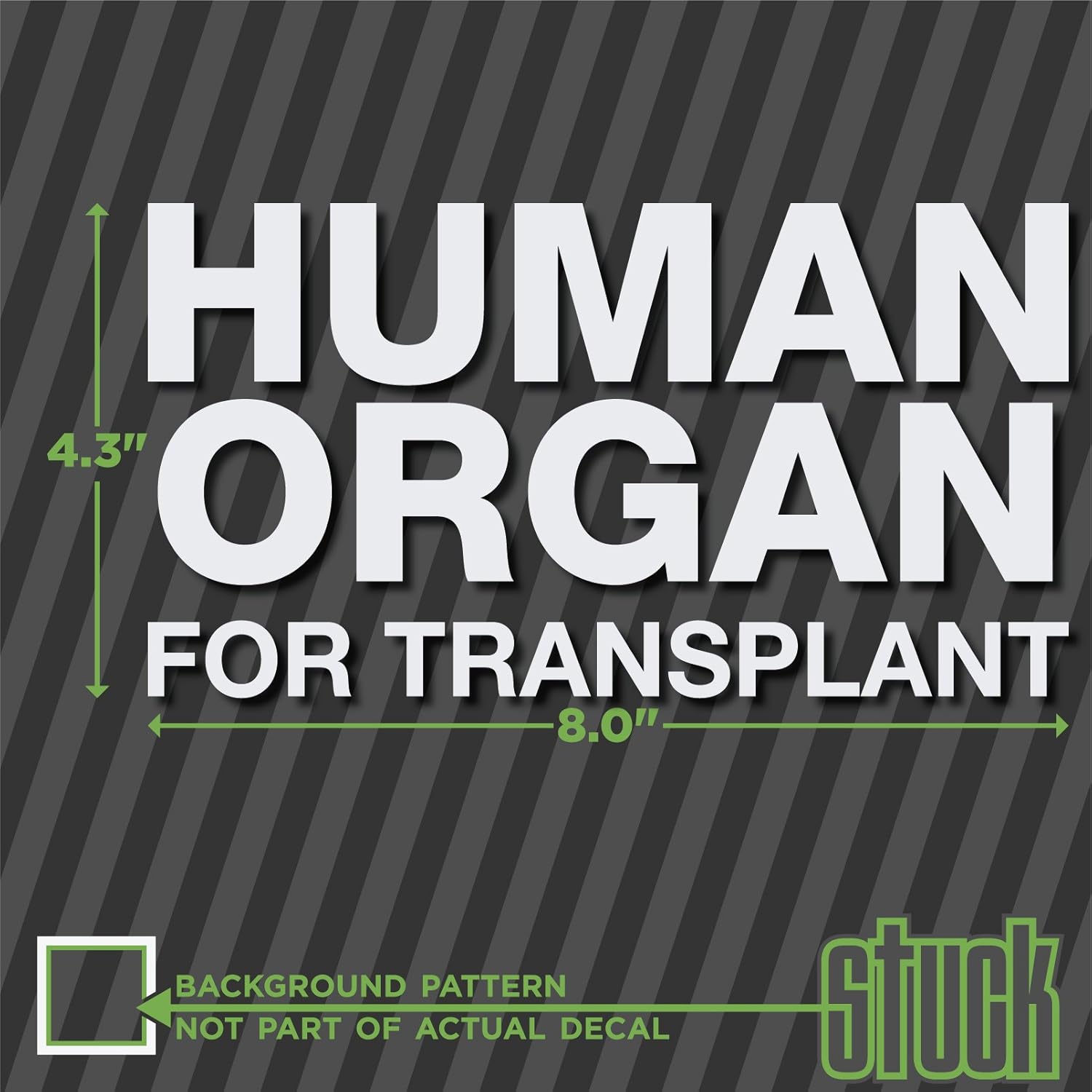 Amazon.com: Human Organ For Transplant - Cooler Decal - 8.0"x4.3 ...