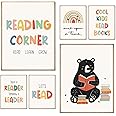 Amazon.com: KINYEYE 6PCS Boho Reading Corner Classroom Posters, Boho ...