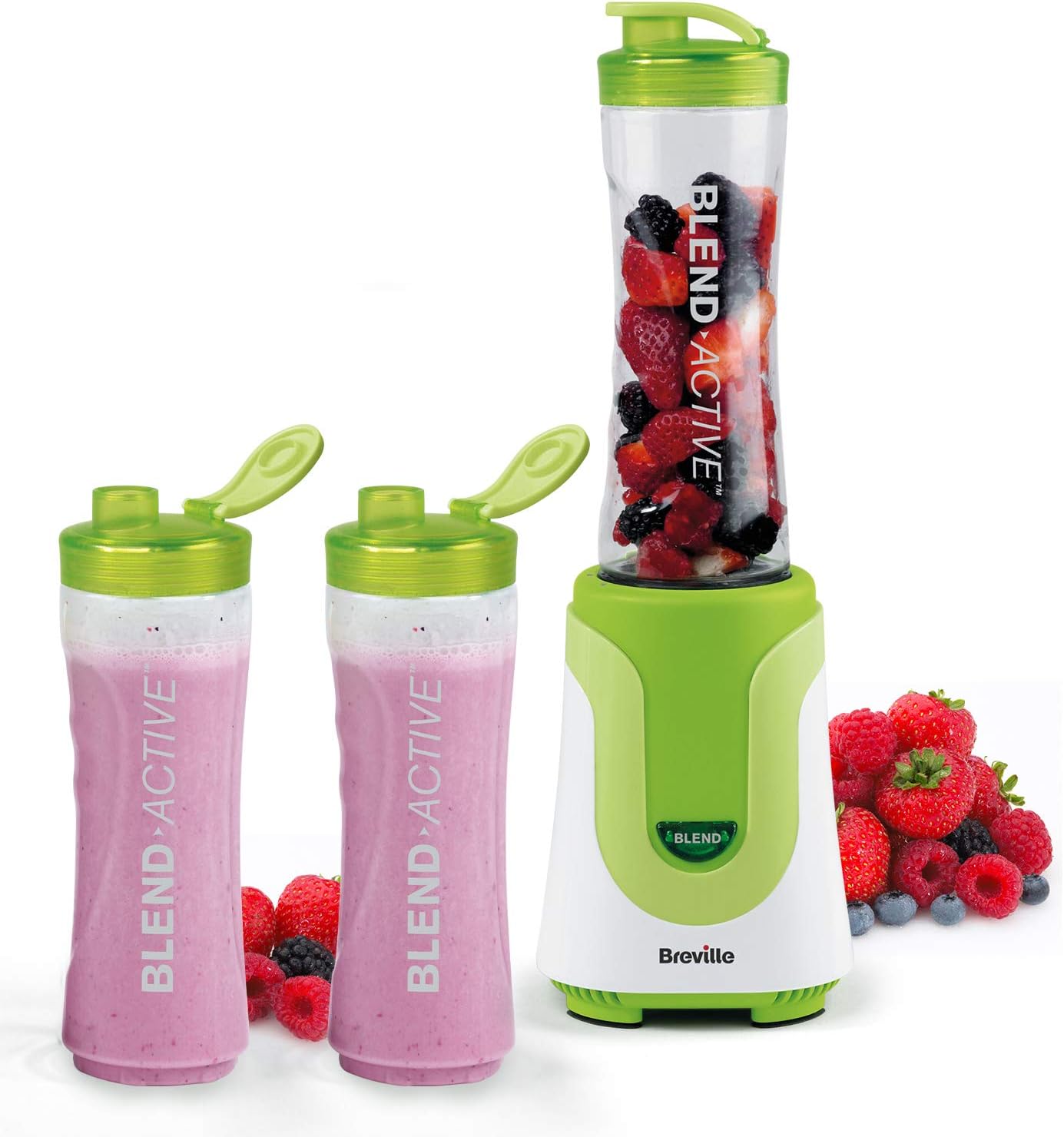 Breville Blend Active Personal Blender & Smoothie Maker with 3 Portable ...