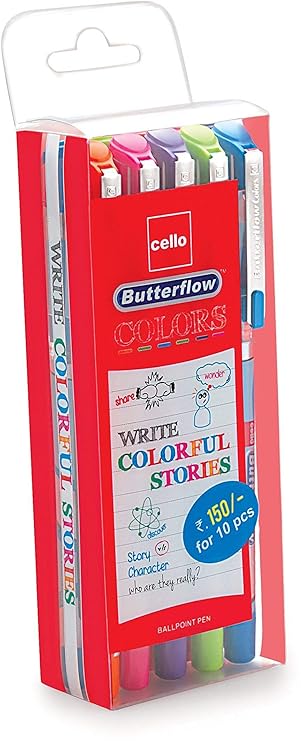 Cello Butterflow Color Pen Set - Pack of 10 (Multicolor): Amazon.in ...