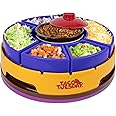 Amazon.com | Nostalgia Taco Tuesday Taco Serving Set with Lazy Susan ...
