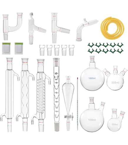 PATIKIL Glass Distillation Adapter, 1 Pcs 19/22 Thermometer Part With ...
