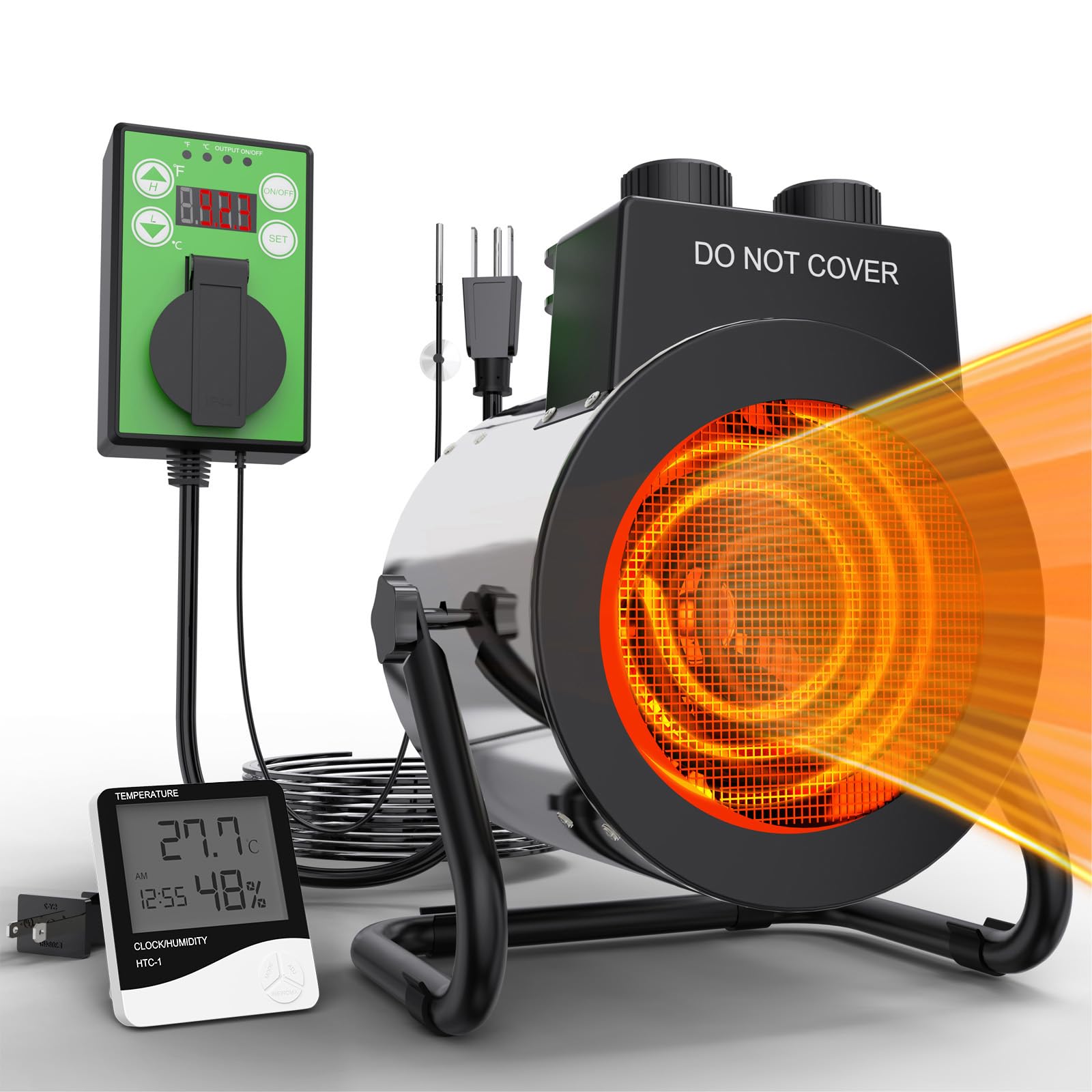 Buyplus Outdoor Heaters for Patio, 1500W Portable Space Heater with 3S ...