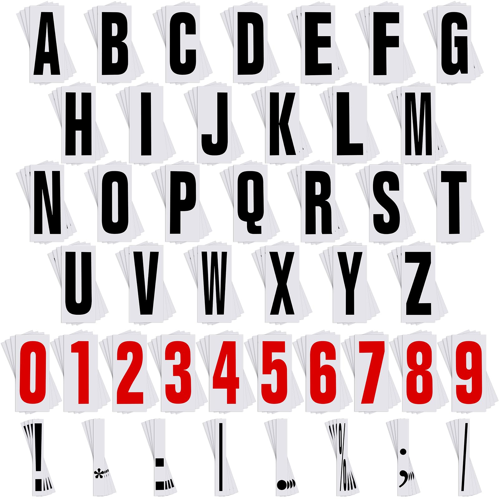 Jecery 400 Pcs Marquee Sign Letters Flexible Plastic Letters on ...