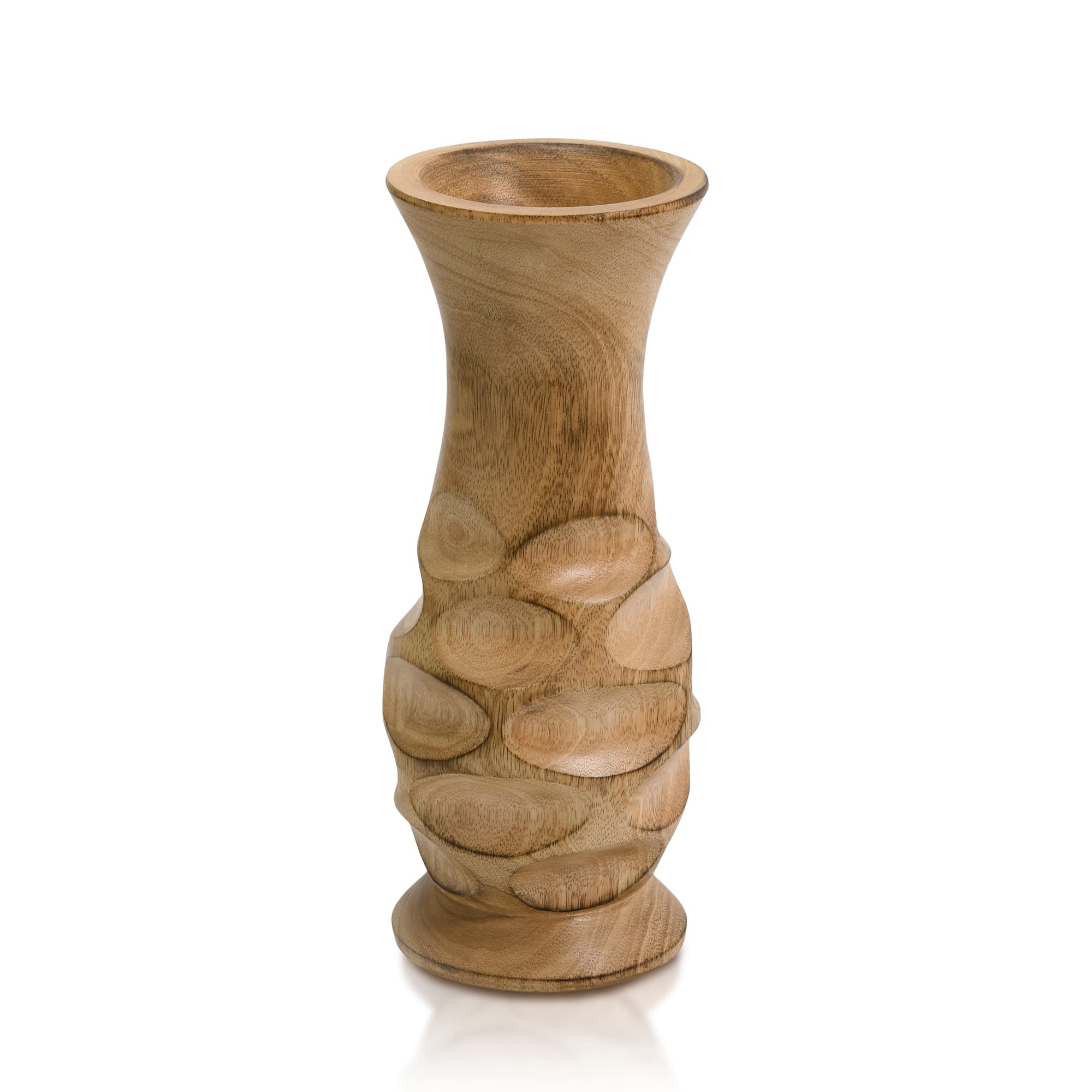 Aeravida Beautifully Carved Natural Mango Tree Wood Rustic Vase ...