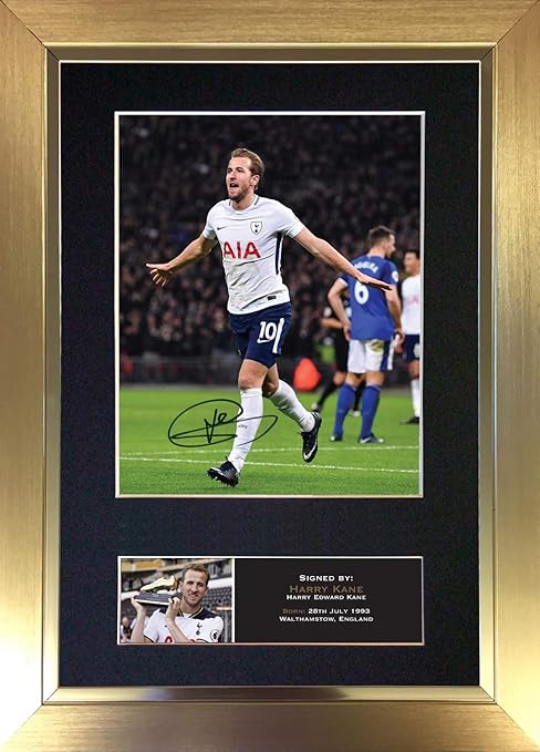 HARRY KANE Signed Autograph Mounted Photo Reproduction PRINT A4 Rare ...
