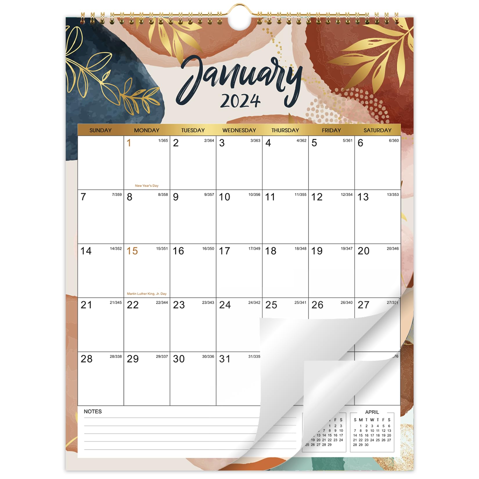 Mua 2024 Wall Calendar - 12 Monthly Wall Calendar 2024, 8.5" x 11", Jan ...