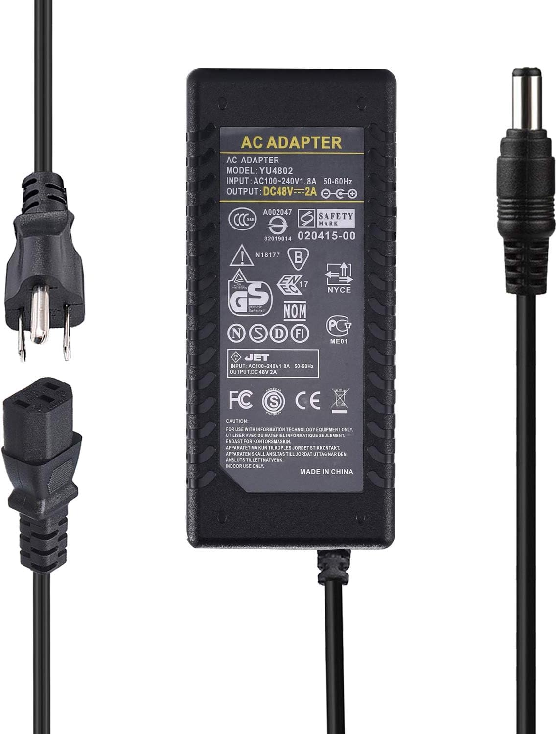 Amazon.com: 48V 2A Power Supply, LeTaoXing AC to DC 48V 2A 96W Power ...