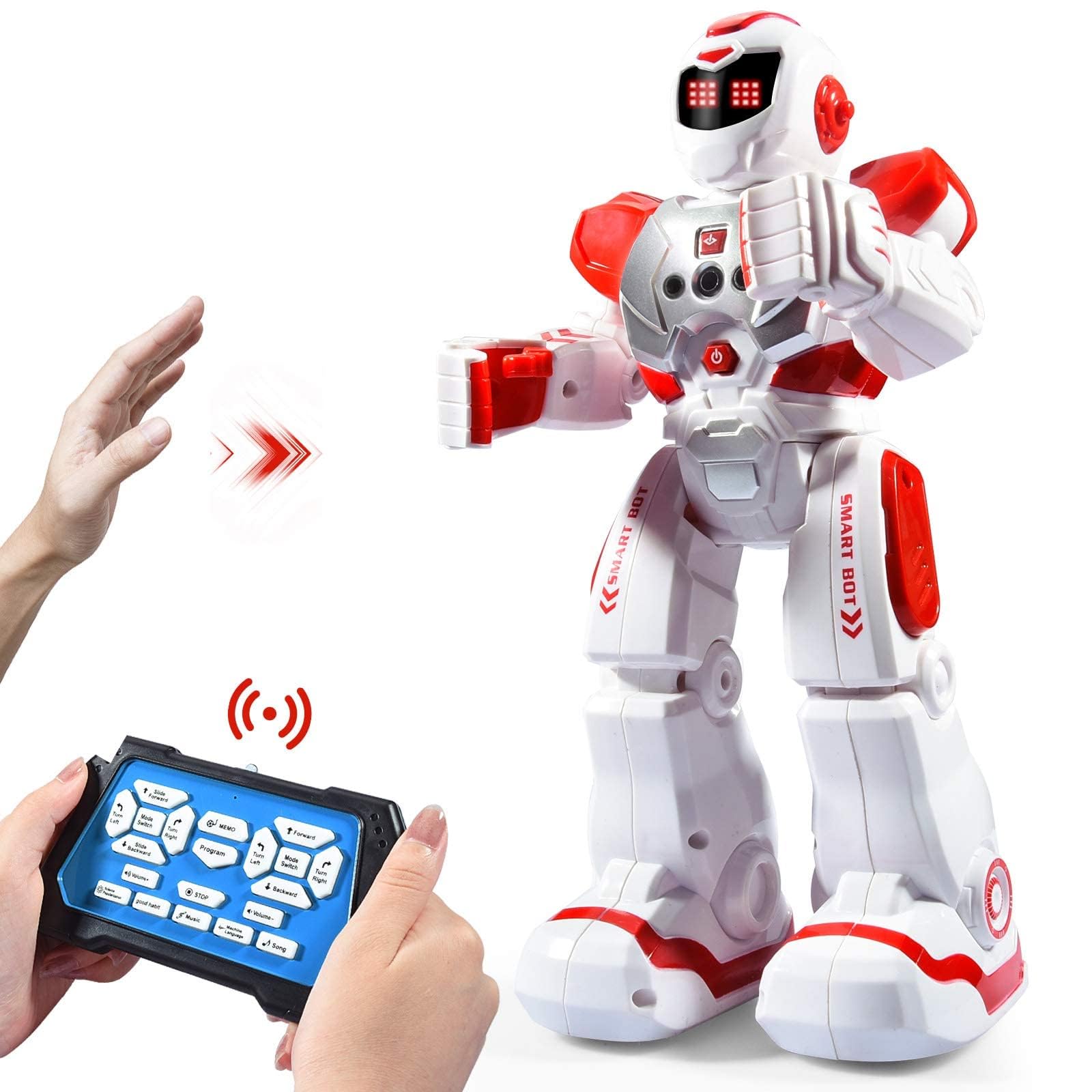 Zosam RC Robots for Kids, Intelligent Programming Robot Toy, boy Toy Remote Control Robot ...