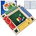 Amazon.com: Shut The Box Dice Game, Wooden Board Table Math Game, 2-4 ...