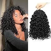 Amazon.com : Pre looped Gogo Curl Crochet Hair 12 Inch 8 Packs Pre ...
