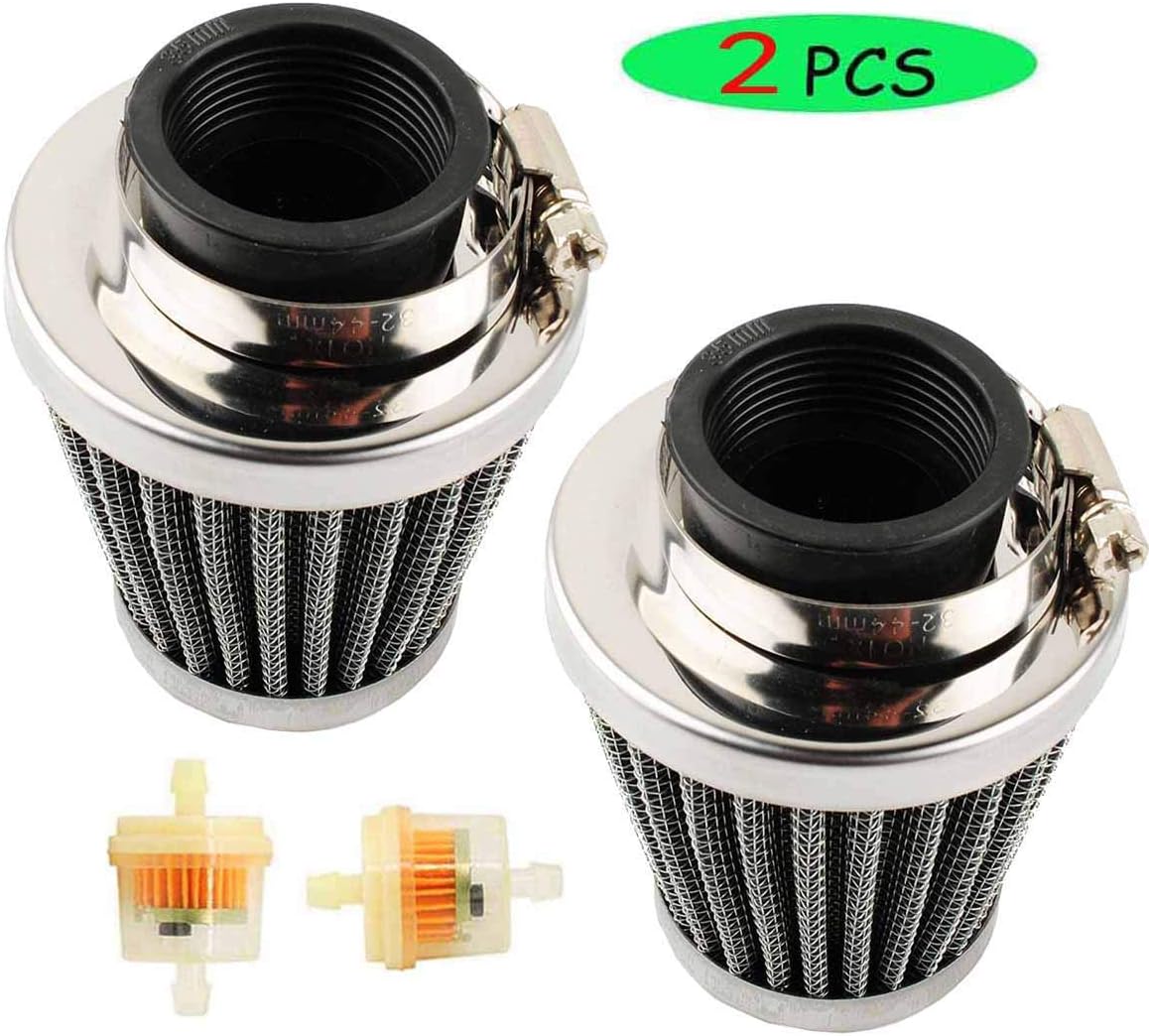 Amazon.com: New 35mm Air Filter (2pcs) for 50cc, 70cc, 90cc, 100cc ...