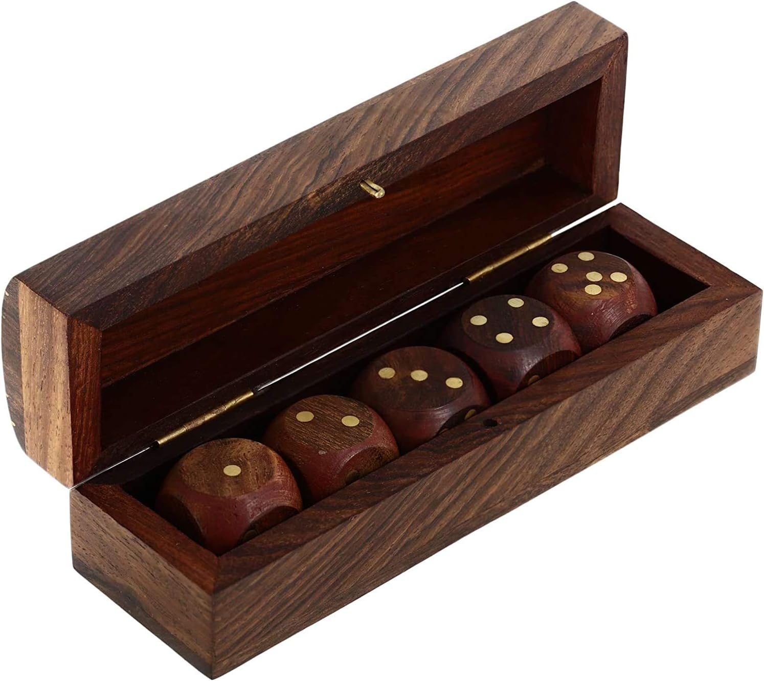 ARTISENIA Handmade Indian Wooden Dice Game Storage Decorative Box with ...