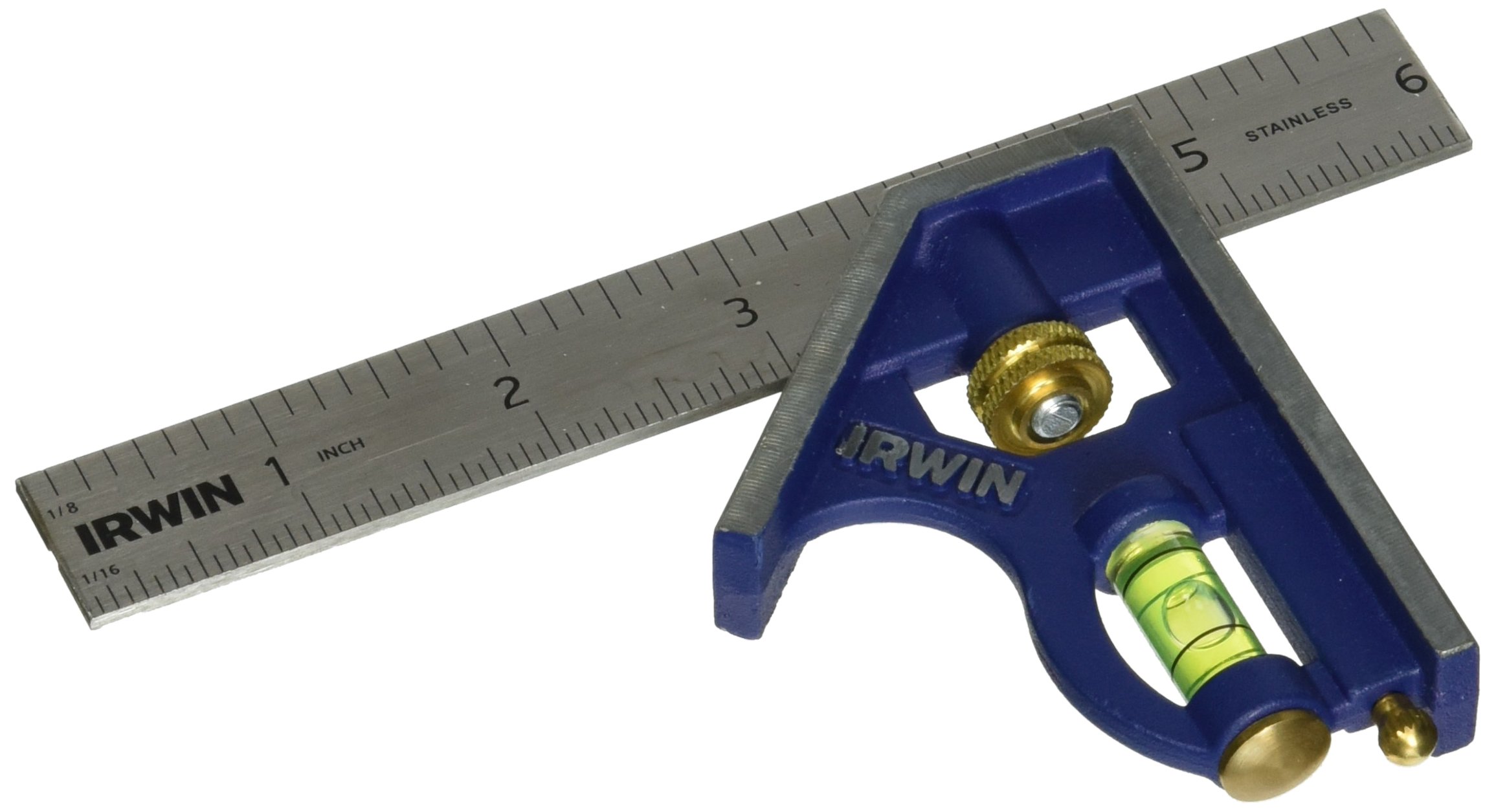 Irwin Tools Combination Square, Metal-Body, 6 pulgadas (1794468), azul
