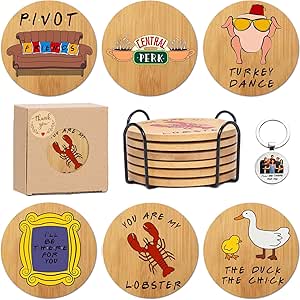 Amazon.com: Friends Bamboo Coasters Set of 6, Friends TV Show Gifts ...