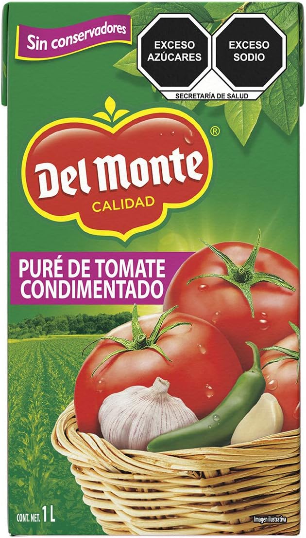 Del Monte, Pure Tomate Condimentado Tetra, 1 litros: Amazon.com.mx ...