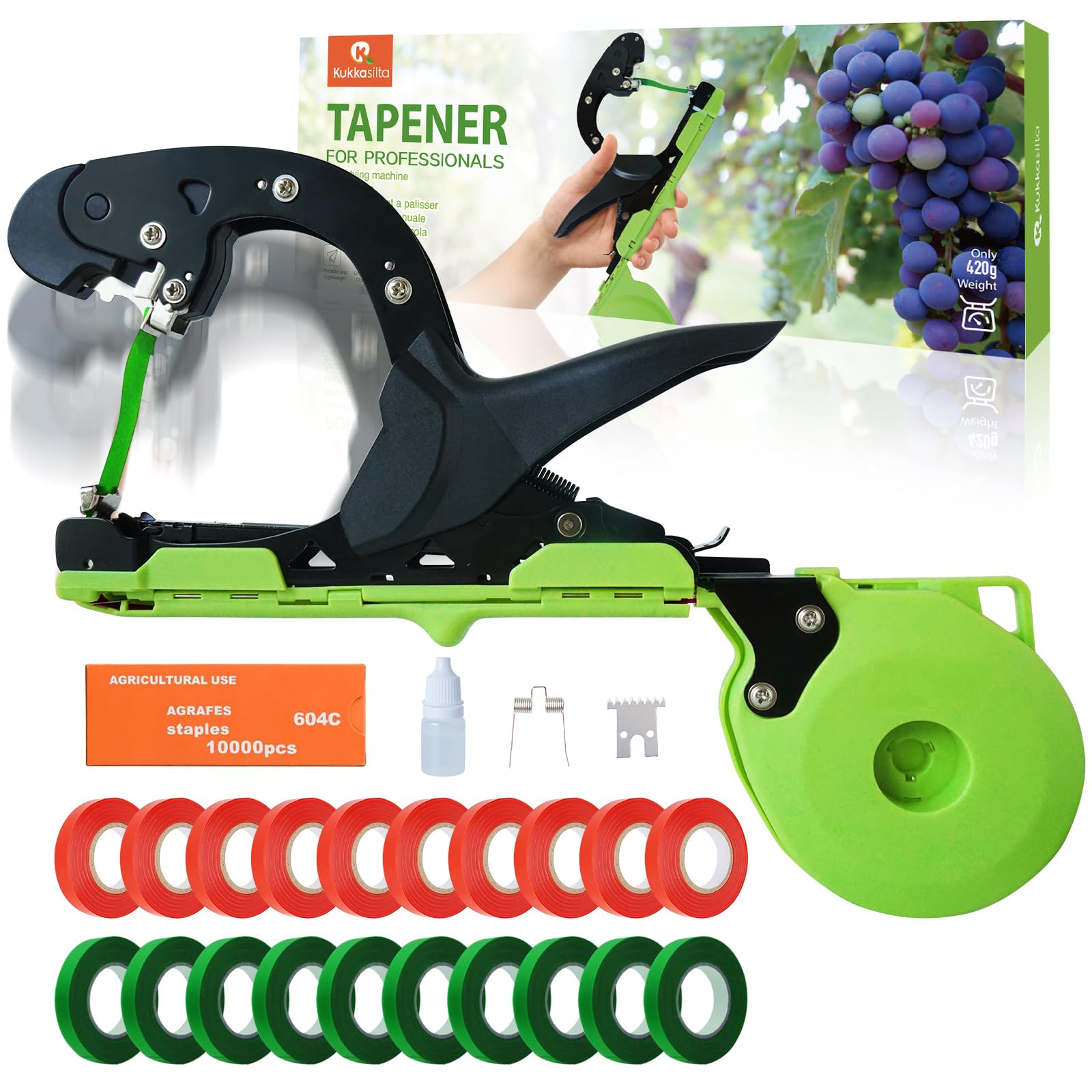 Kukkasilta Upgraded Plant Tying Machine Tie Up Vine Tomatoes and Grapes ...