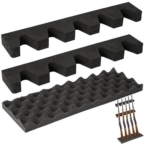 OCQOTAT Foam Gun Rack with Waving Buttstock Base Padding Kit- 2 Set Gun ...