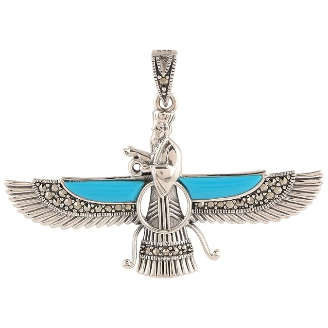 Buy Somma Made with Swarovski Marcasite 925 Silver Pendant Asho Farohar ...