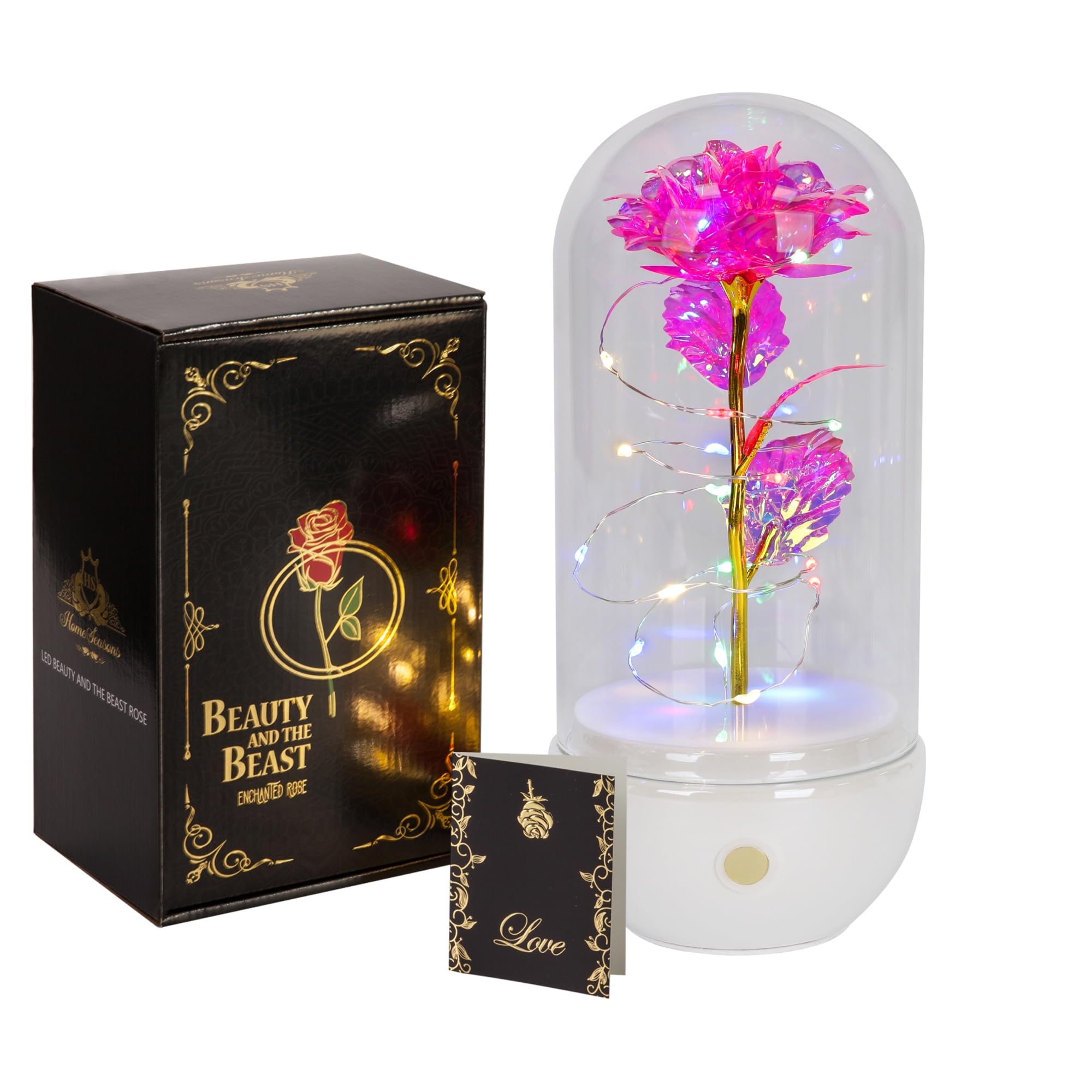 Rechargeable Light Up Galaxy Eternal Rose Gifts for Mothers Day,Rose ...