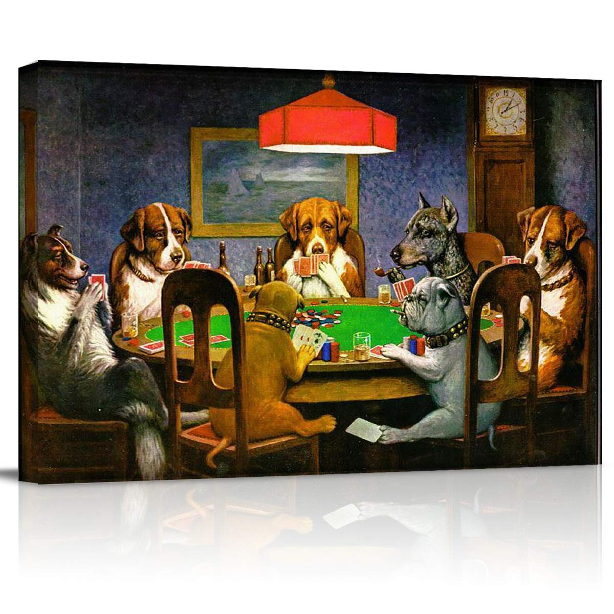 Canvas Print Wall Art - Pokers Dogs Dogs Playing Cards - Wall Decor ...
