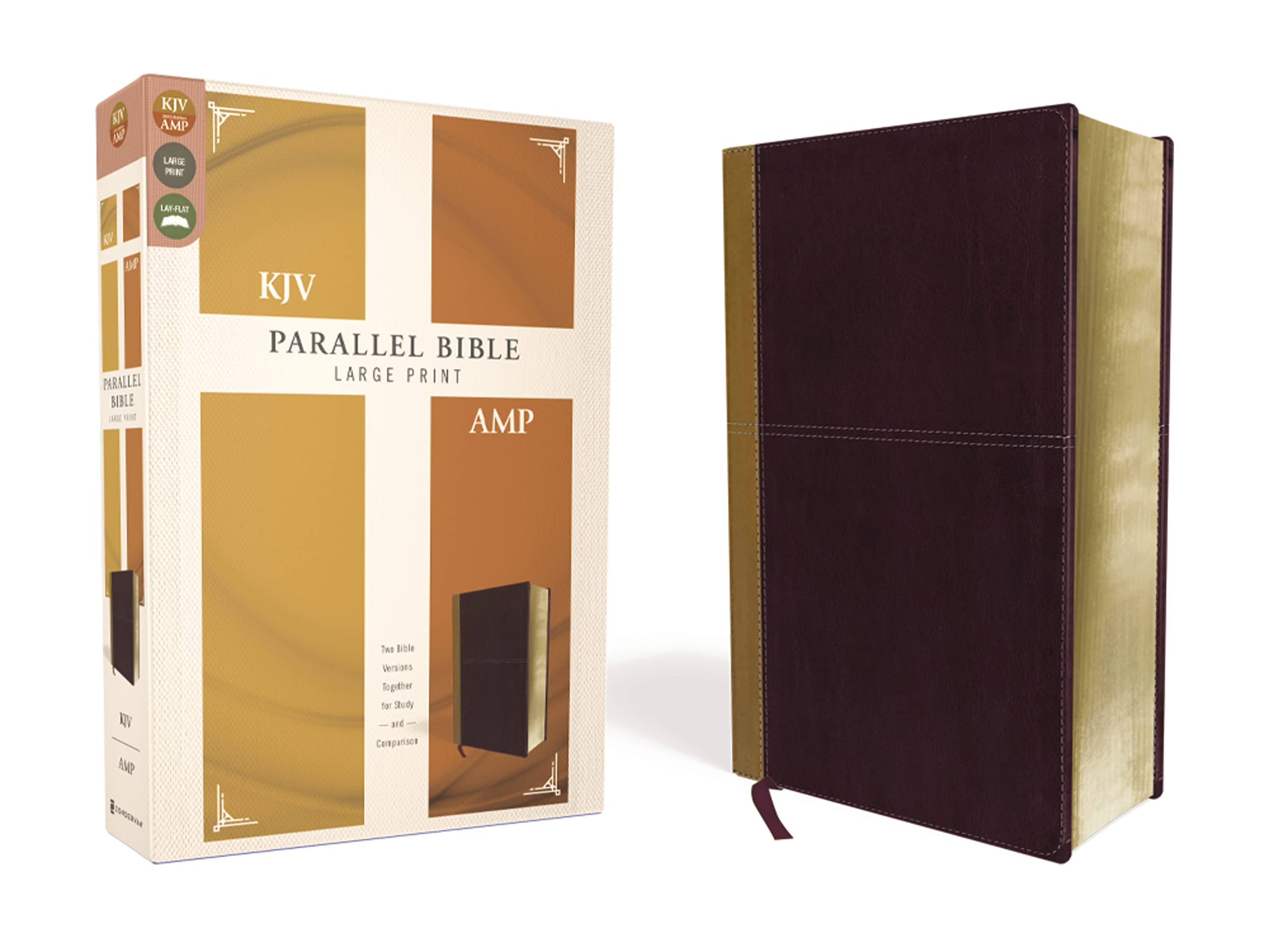 Mua KJV, Amplified, Parallel Bible, Large Print, Leathersoft, Tan ...